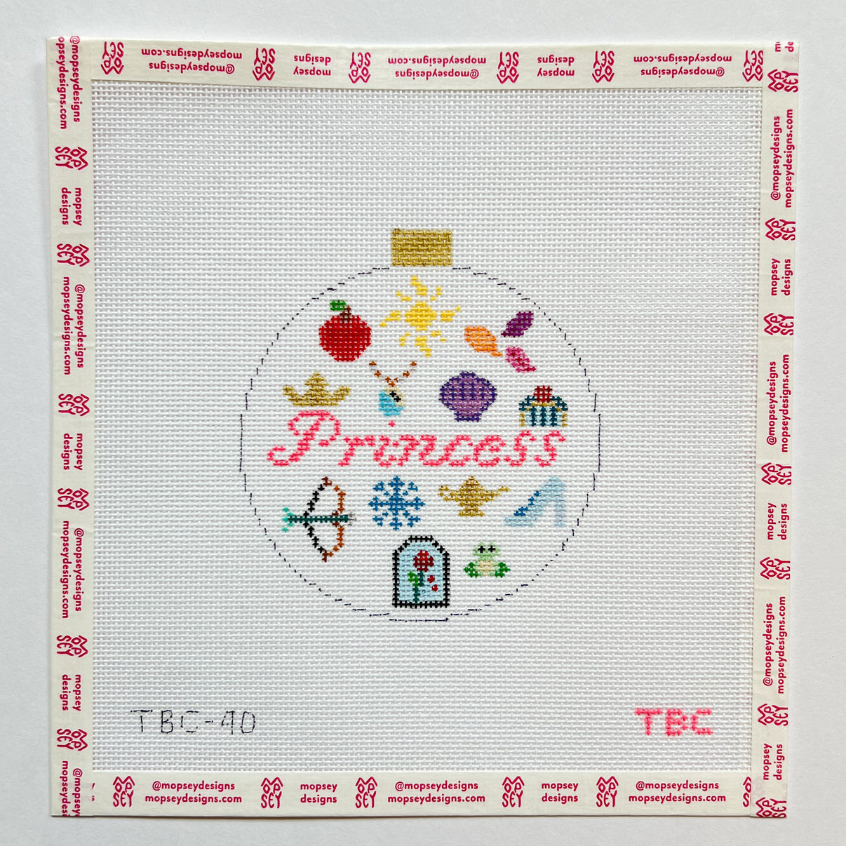 The Book Canvas: Princess Round – Mopsey Designs Needlepoint